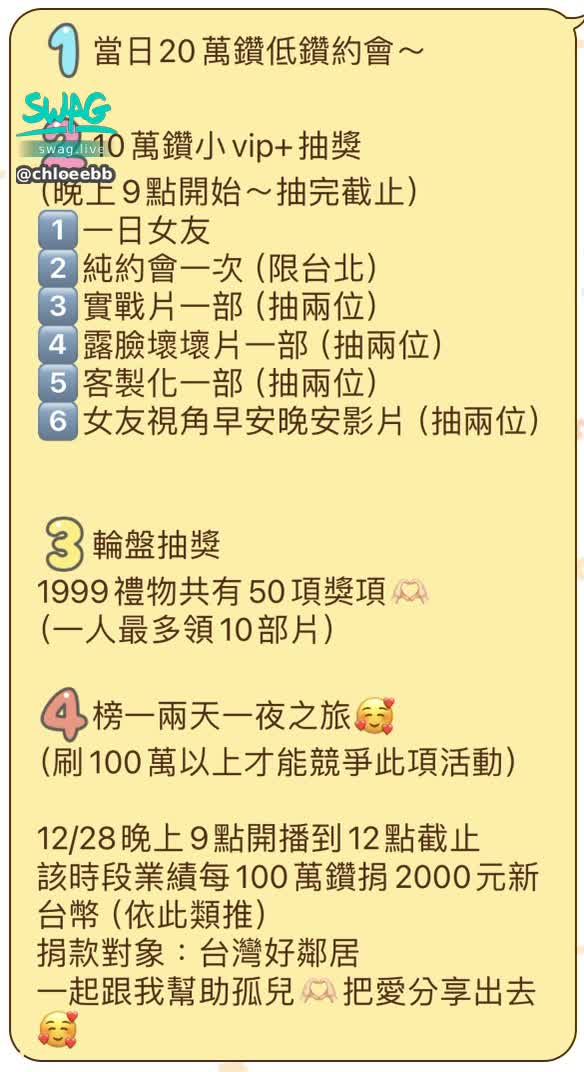 就是今晚！！1228晚上9點生日會🎉 Swag